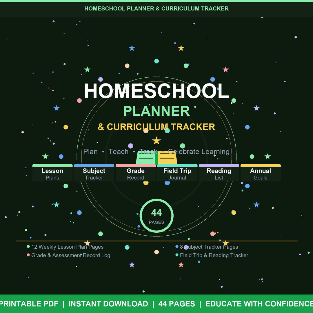 Homeschool Planner & Curriculum Tracker | Lesson Plans, Subject Tracker ...
