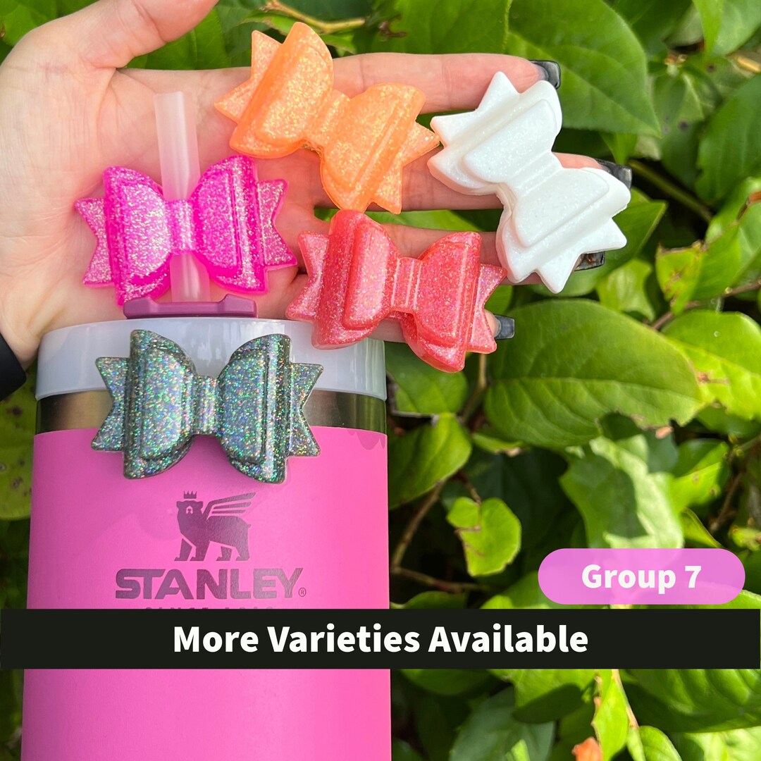 Thick Bow Charms - Stanley Straw Topper - Drinkware - Resin Accessories ...