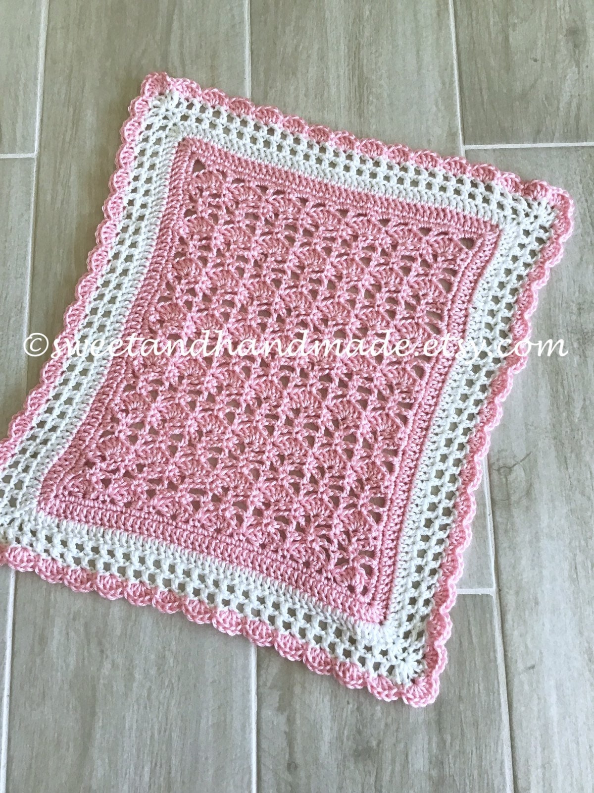 Doll Blanket Crochet Doll Blanket Pink White Doll Blanket Doll Blanket ...