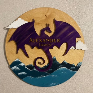 Personalized Custom Dragon Name Sign 3D Kids Room Name Sign - Etsy