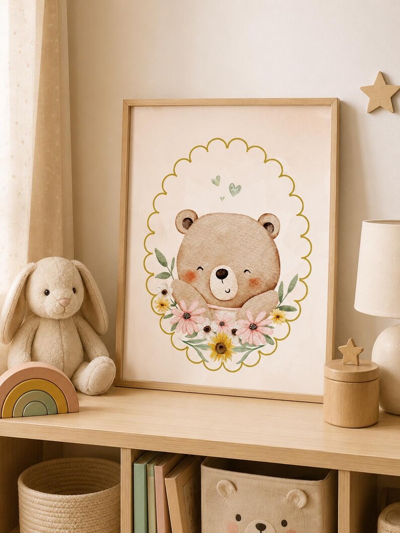 Watercolor Baby Animals Nursery Prints | Pack of 8 Digital Children's ...