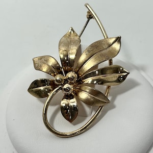 Vintage Sterling Silver Forstner Gold Toned Floral Brooch - Etsy