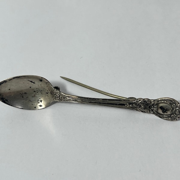 Silver Spoon Brooch - Etsy