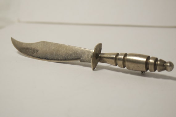 Spanish Silver Dagger Brooch - Gem