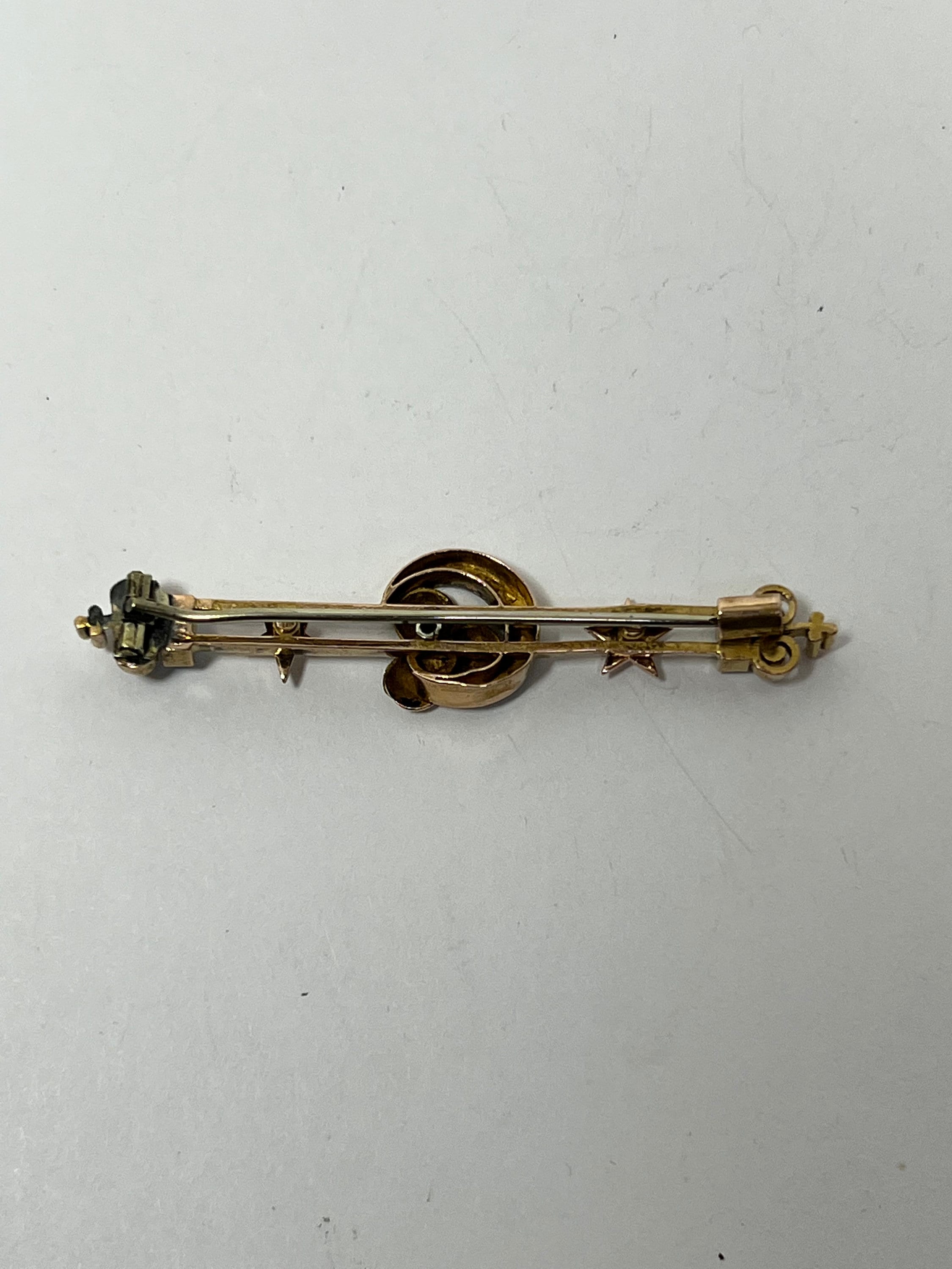 Vintage 14K Gold Masonic Brooch With Turquoise and Seed Pearls - Etsy