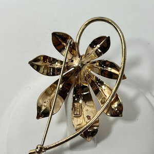 Vintage Sterling Silver Forstner Gold Toned Floral Brooch - Etsy