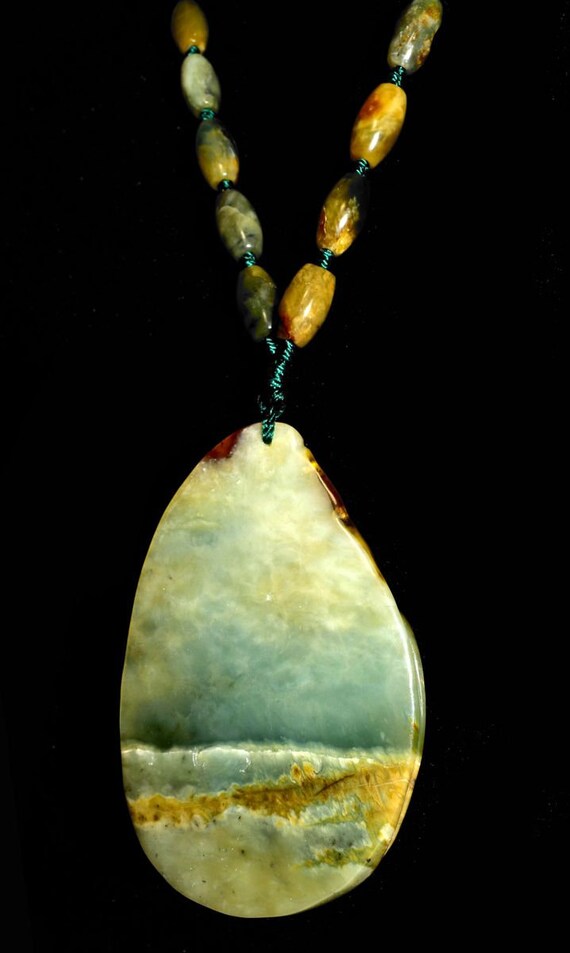 Carved Jade Rooster Necklace - Gem