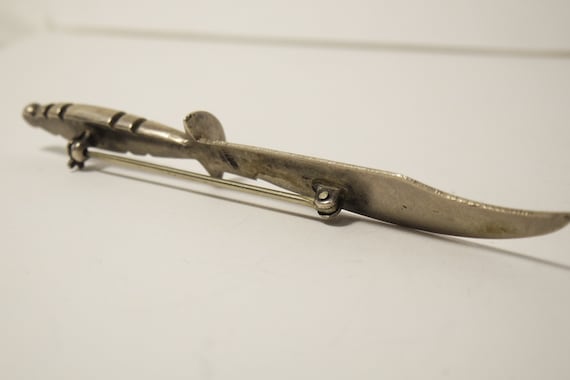 Spanish Silver Dagger Brooch - Gem