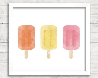 Popsicle print | Etsy
