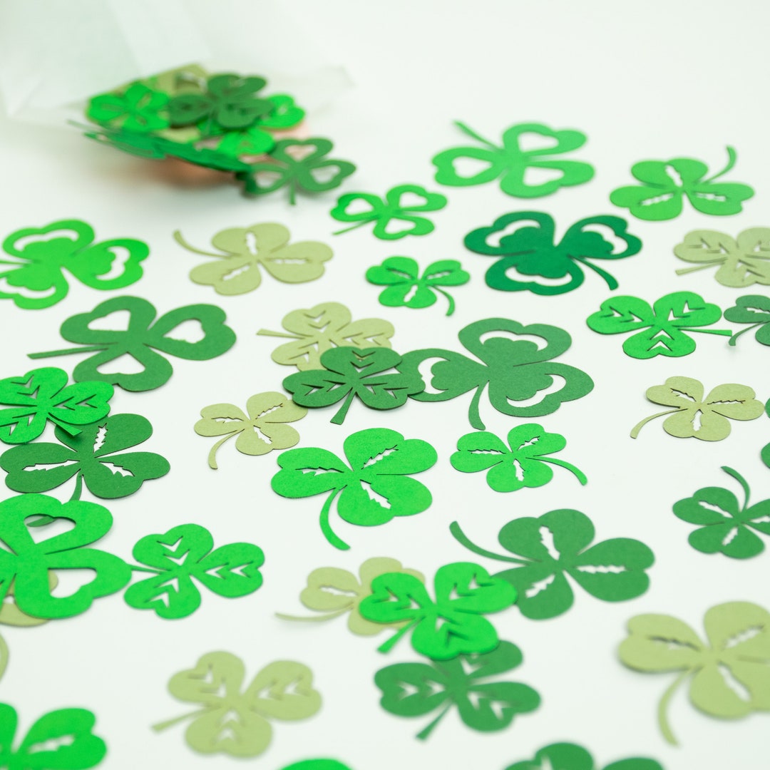 St Patricks Day Shamrock Confetti, Irish Wedding Confetti, Four Leaf ...