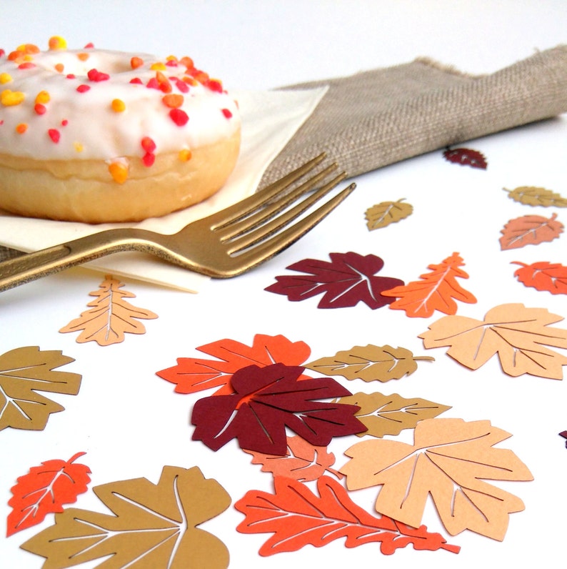 Autumn Leaf Confetti Thanksgiving Decor for Table | Etsy