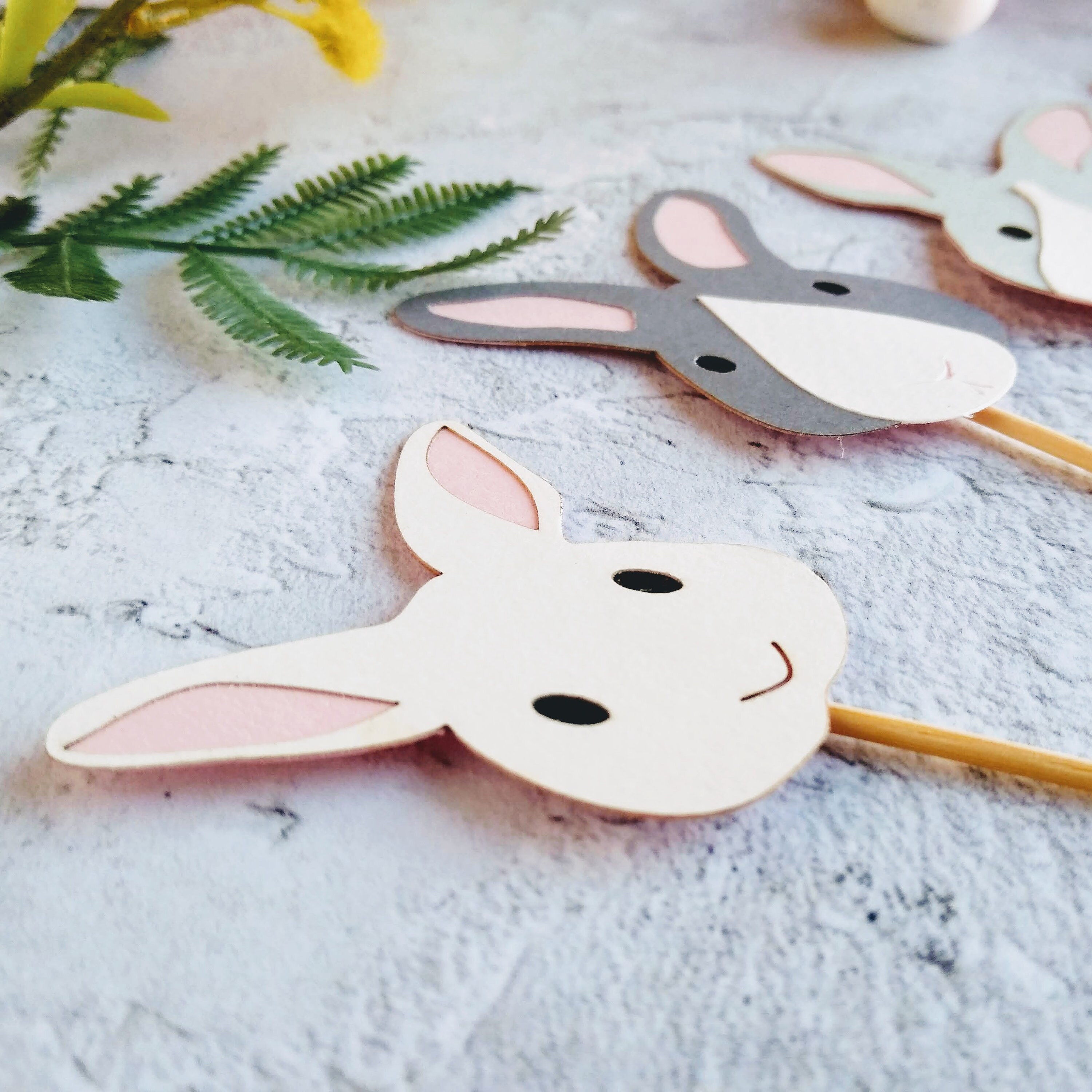 Easter Bunny Cupcake Toppers Eco Friendly Easter Decorations | Etsy