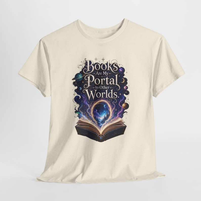 Fantasy Book Portal T-shirt, Cosmic Open Book Literary Tee - Etsy