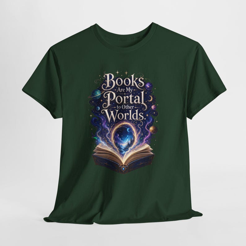 Fantasy Book Portal T-shirt, Cosmic Open Book Literary Tee - Etsy