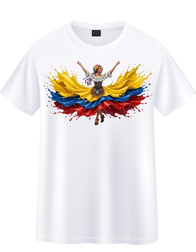 Colombia Flag Dancer PNG & PDF | Summer Vibes Dress Shirt Design ...
