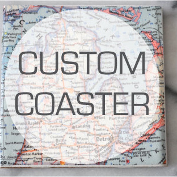 Custom Map Coasters - Etsy