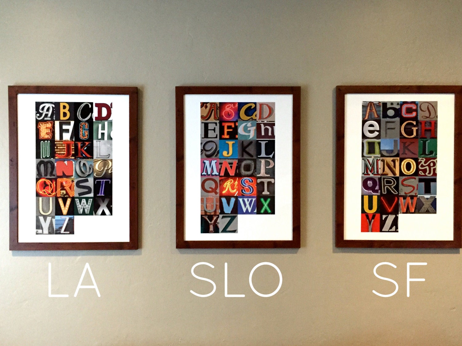 Alphabet of LA 18 X 24 - Etsy