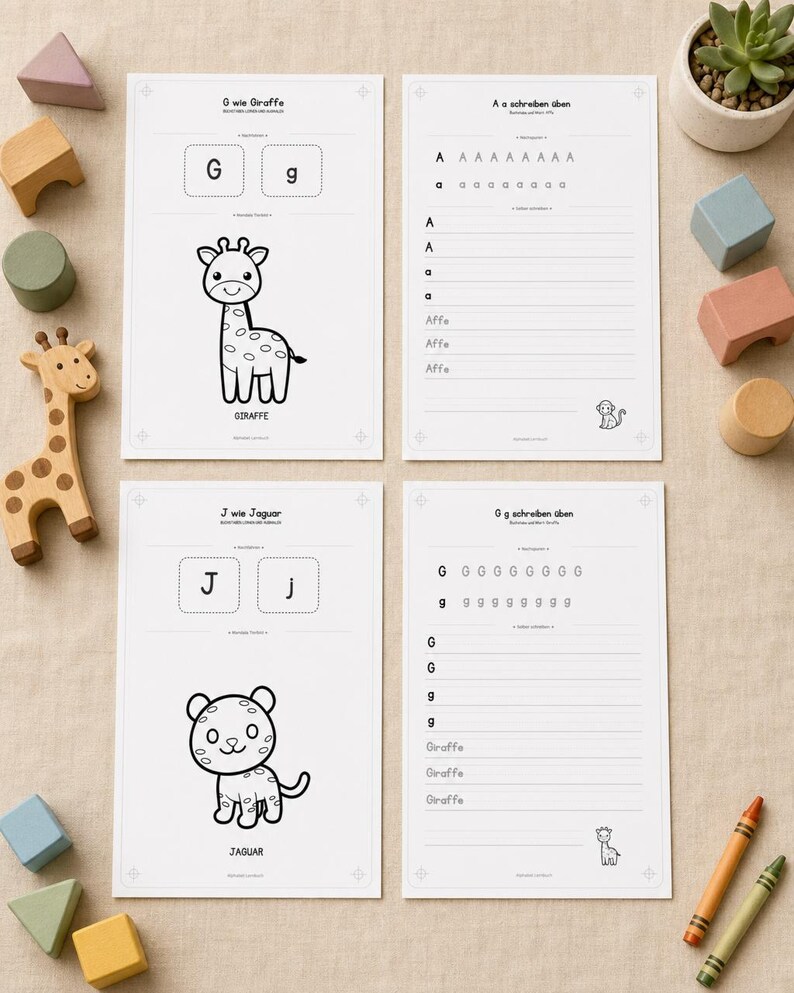 Alphabet Worksheets German – Learn to Write With Animals | 50+ Learning ...