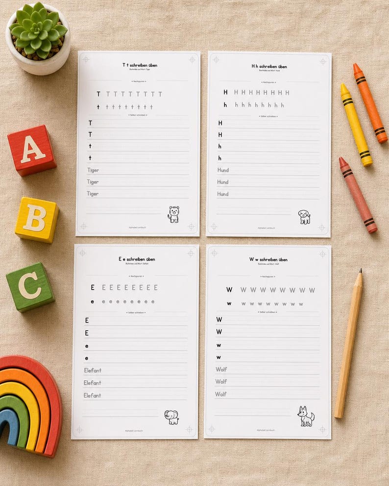 Alphabet Worksheets German – Learn to Write With Animals | 50+ Learning ...