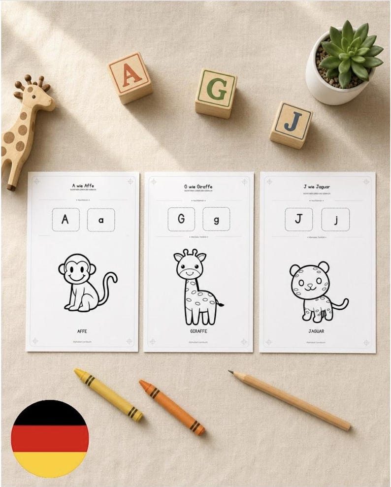 Alphabet Worksheets German – Learn to Write With Animals | 50+ Learning ...