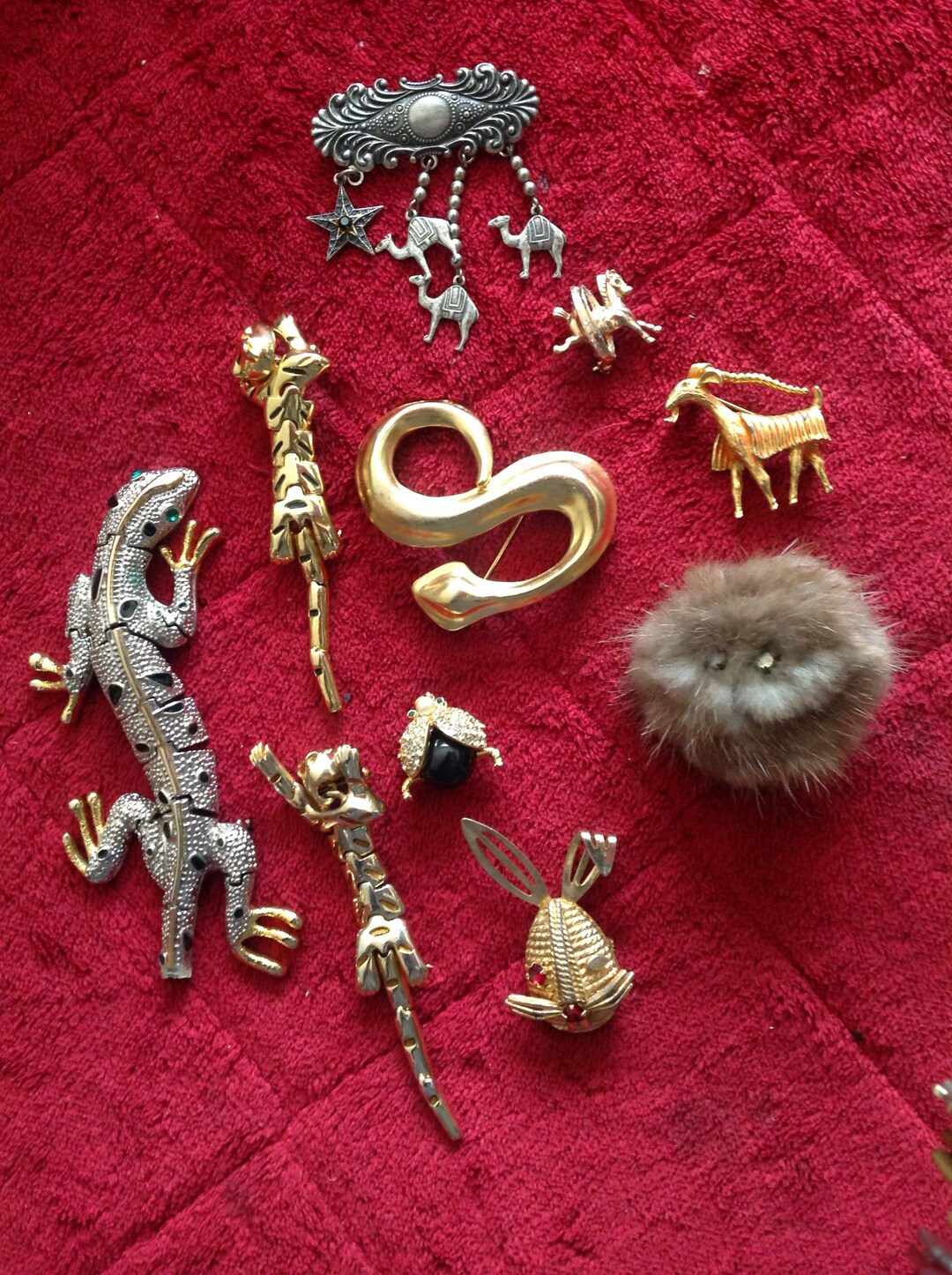 Lot of Animal Brooches and Pin for the Collector - Etsy