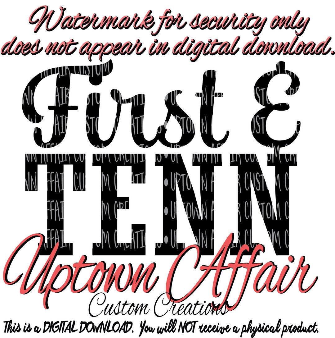 First and Tenn Football SVG/DXF/PN - Etsy