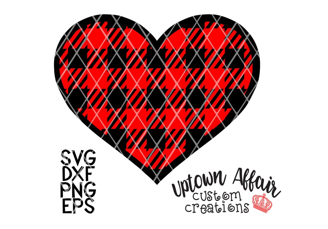 Buffalo Print Heart SVG/PNG/DXF Digital Cut File Cricut/silhouette ...