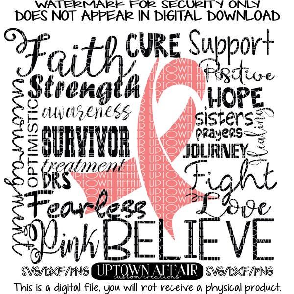 Cancer Word Art - Etsy