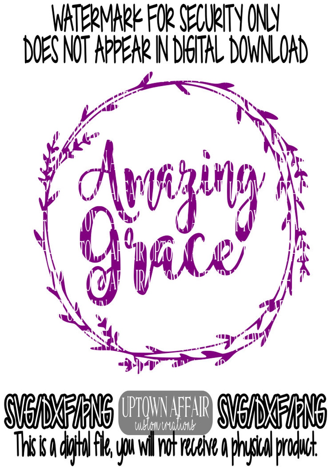 Amazing Grace SVG/DXF Digital Cut File - Etsy Portugal