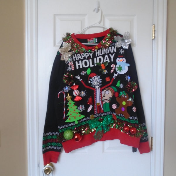 Ugly Happy Holiday Sweater - Etsy