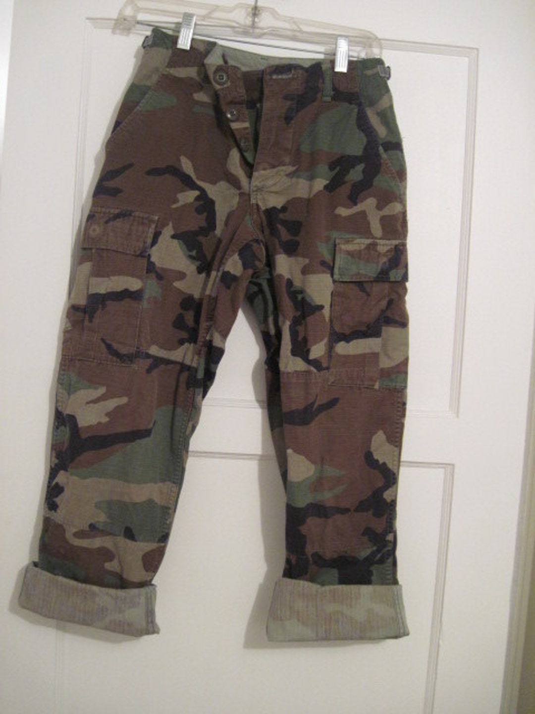 Army Fatigue Pants // Camouflage Military High Waisted Baggy Pants ...