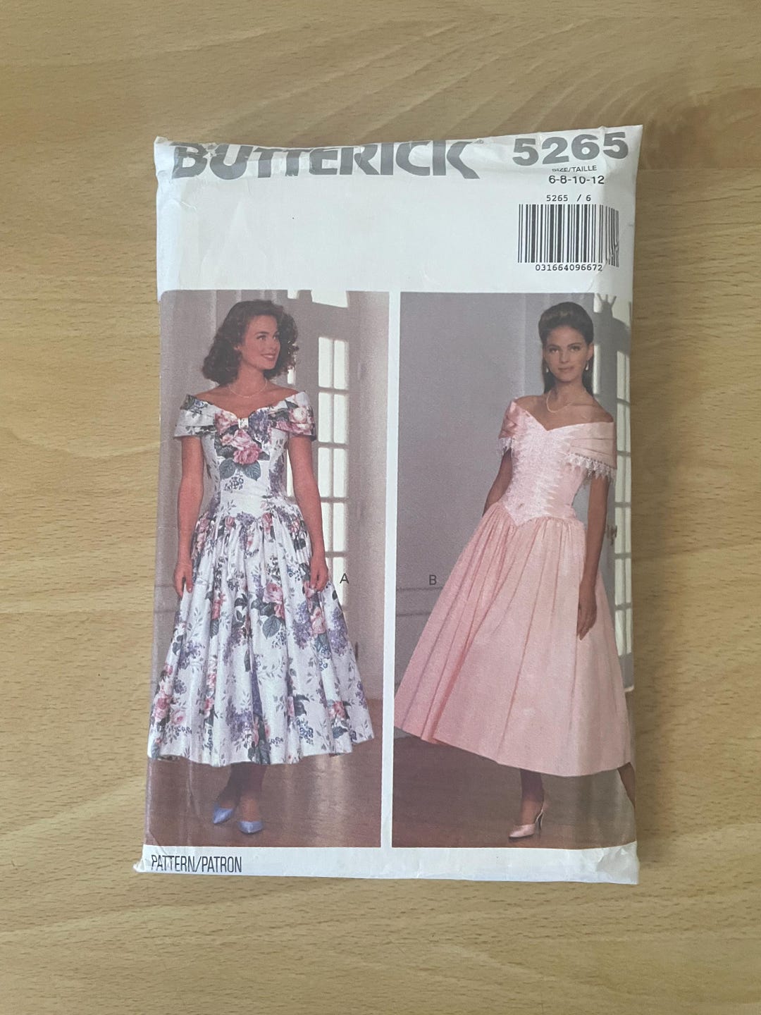 Butterick 5265 Vintage 90s Party Dress With Princess Seams, Flared ...