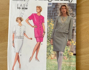Simplicity 9860 Vintage 90s Oversized Jacket Coat With Large Shawl ...