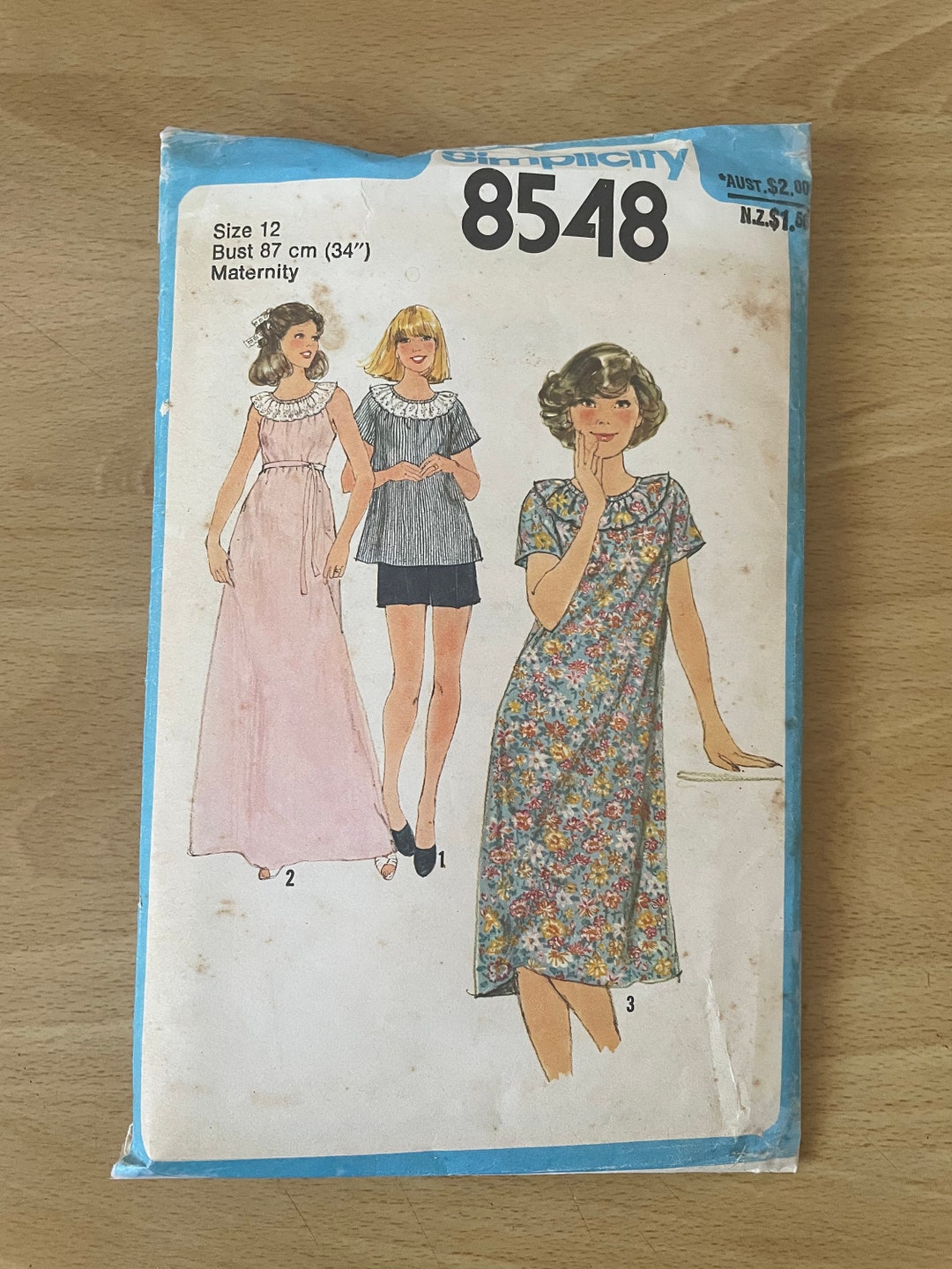 Simplicity 8548 Vintage 70s Dress and Top With Elastic Neck, Ruffle ...