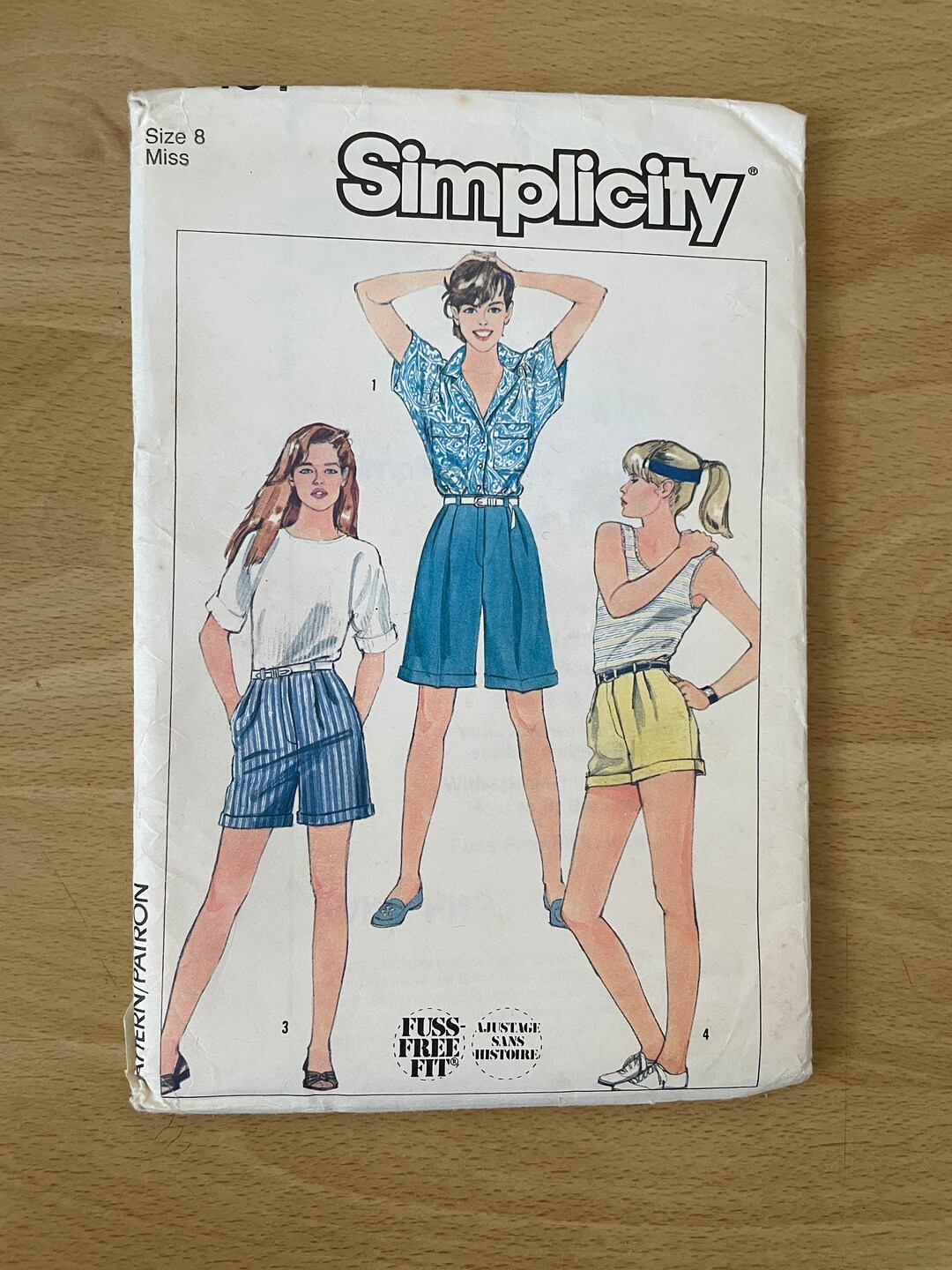 Simplicity 7464 Vintage 80s High Waisted Shorts With Roll up Cuffs and ...