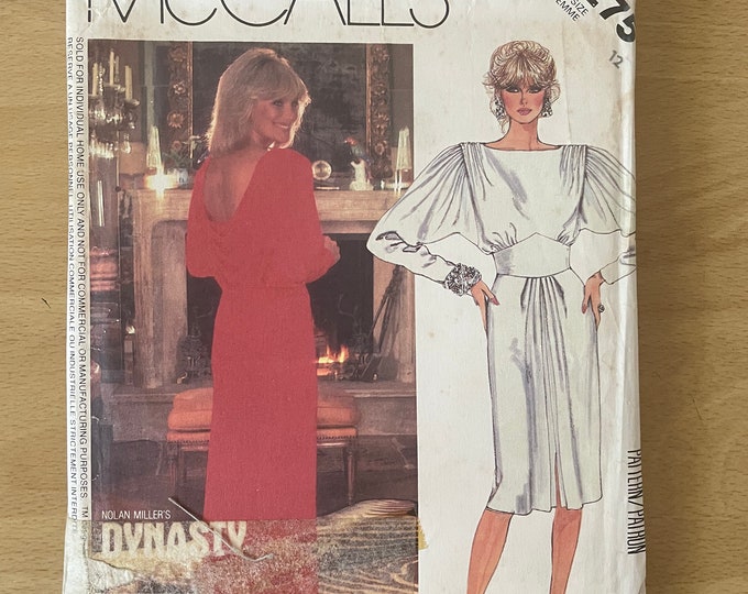 Mccall’s 2275 Vintage 80s Dynasty Linda Evans Dress With Tapered ...