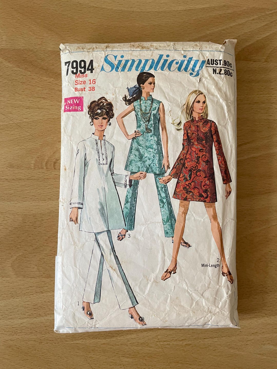 Simplicity 7994 Vintage 60s Button Trimmed Tunic or Mini Dress With ...