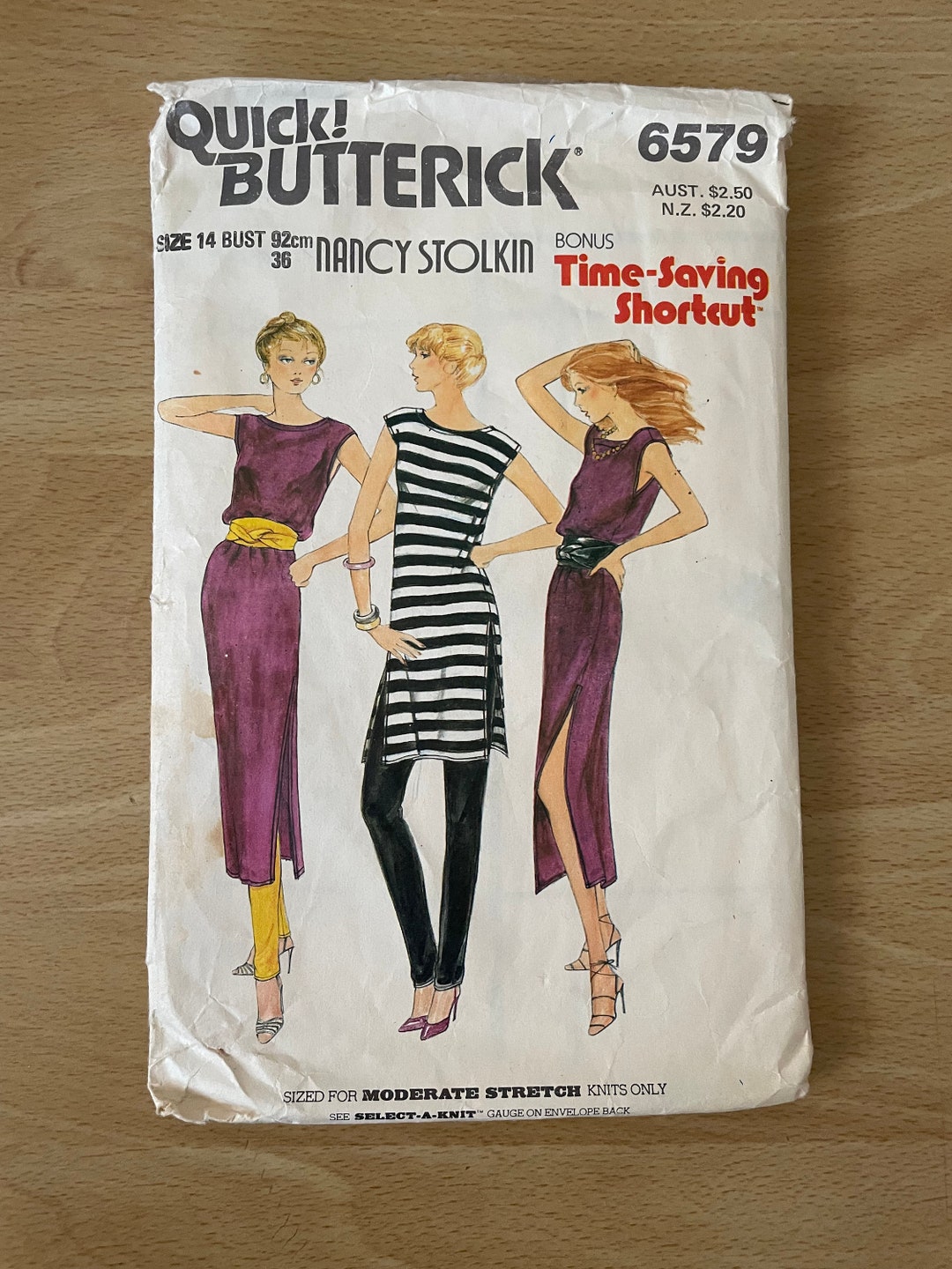 Butterick 6579 Vintage Nancy Stolkin Dress, Tunic, Sash and Pants ...