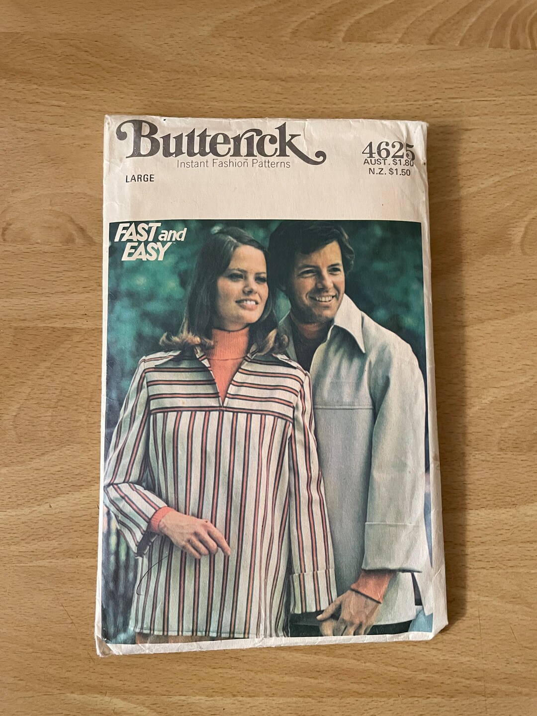 Butterick 4625 Vintage 70s Top With Pointed Collar, Front Yoke, Roll up ...