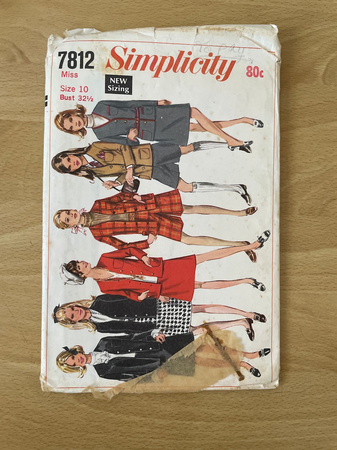 Simplicity 7812 Vintage 60s Mini Skirt, Mini Pantskirt, Shorts and ...