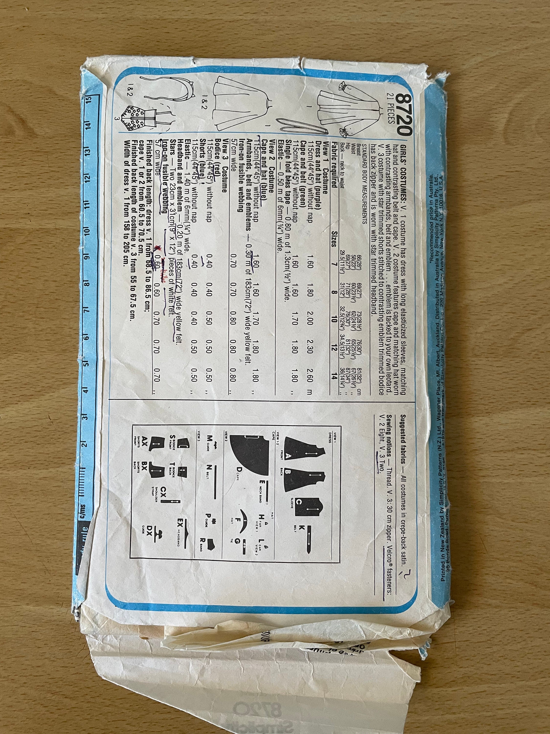 Simplicity 8720 Vintage 70s Girls Superhero Costume Sewing Pattern - Etsy