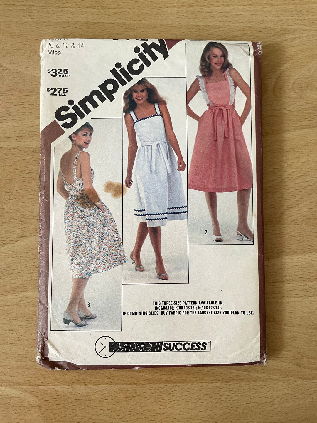 Simplicity 5442 Vintage 80s Cute Back Wrap Sundress With Shoulder ...