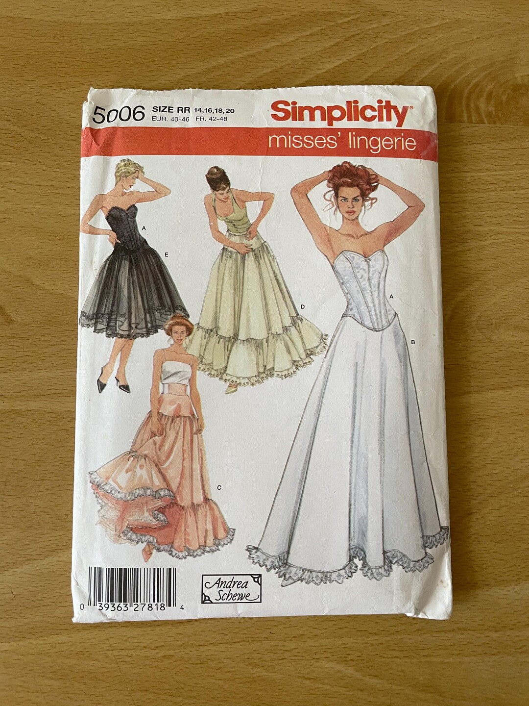 Simplicity 5006 00s Lingerie: Lace up Corset and Petticoat With ...