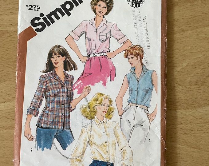 Butterick 6420 Vintage 80s Dress With Contrast Collar, Dropped Waist ...