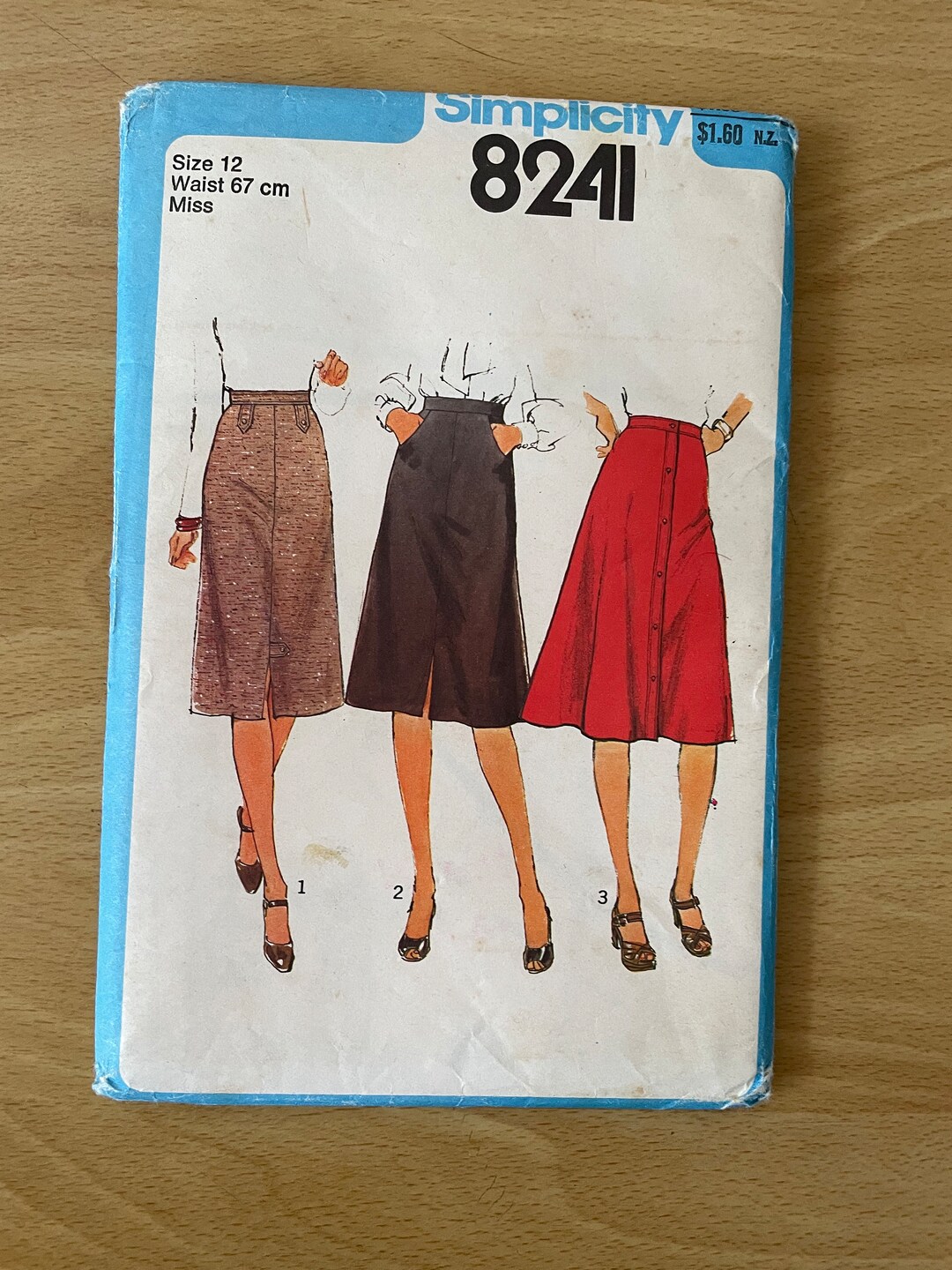 Simplicity 8241 Vintage 70s High Waisted A-line Skirt Sewing Pattern - Etsy