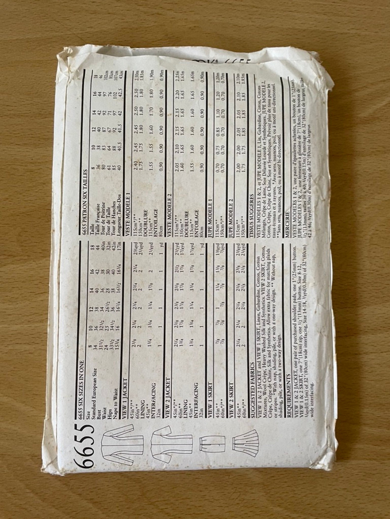 New Look 6655 Vintage Long Jacket and Skirt Sewing Pattern | Etsy