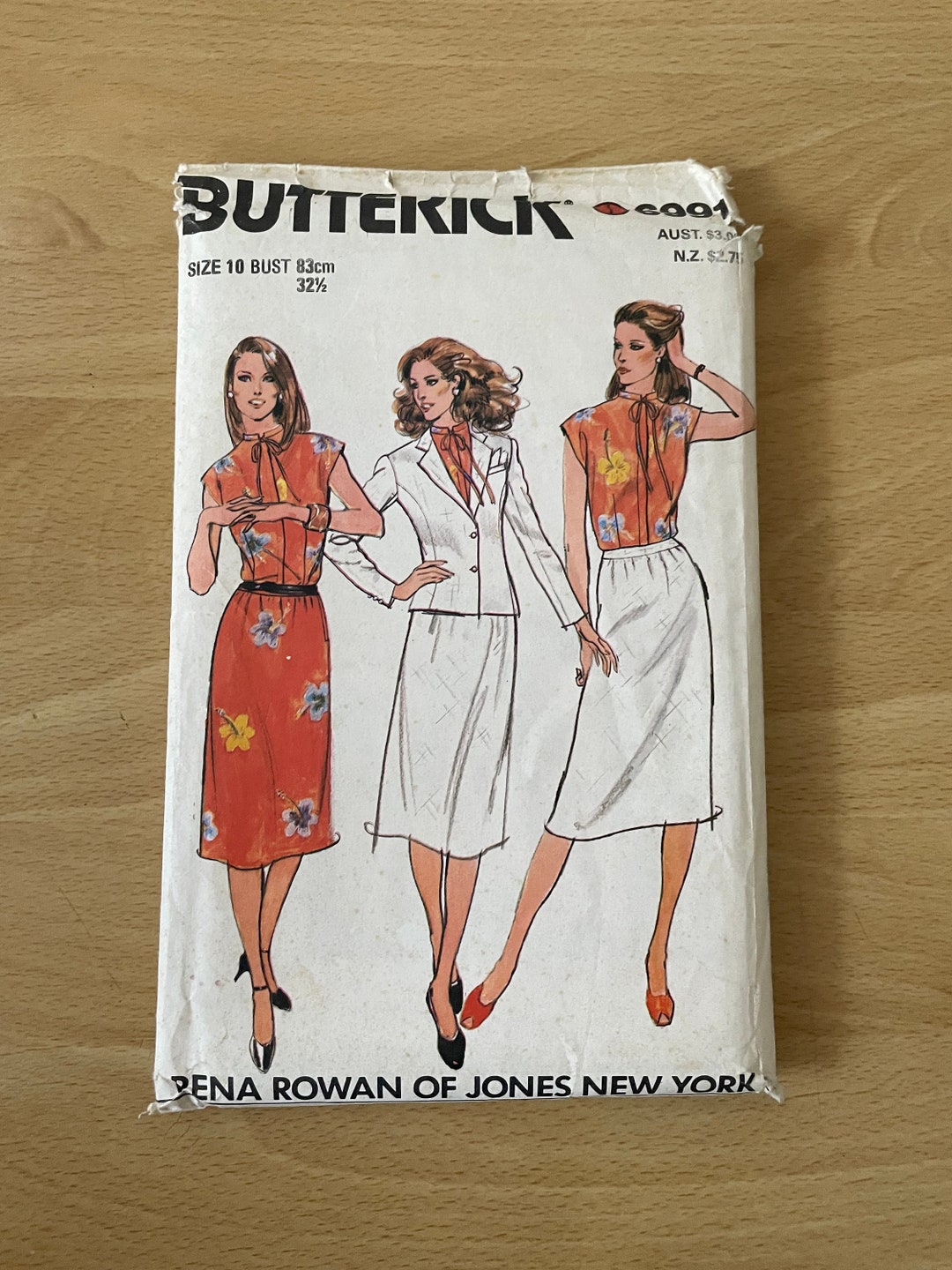 Butterick 6991 Vintage 80s Rena Rowan of Jones New York Jacket, Blouse ...