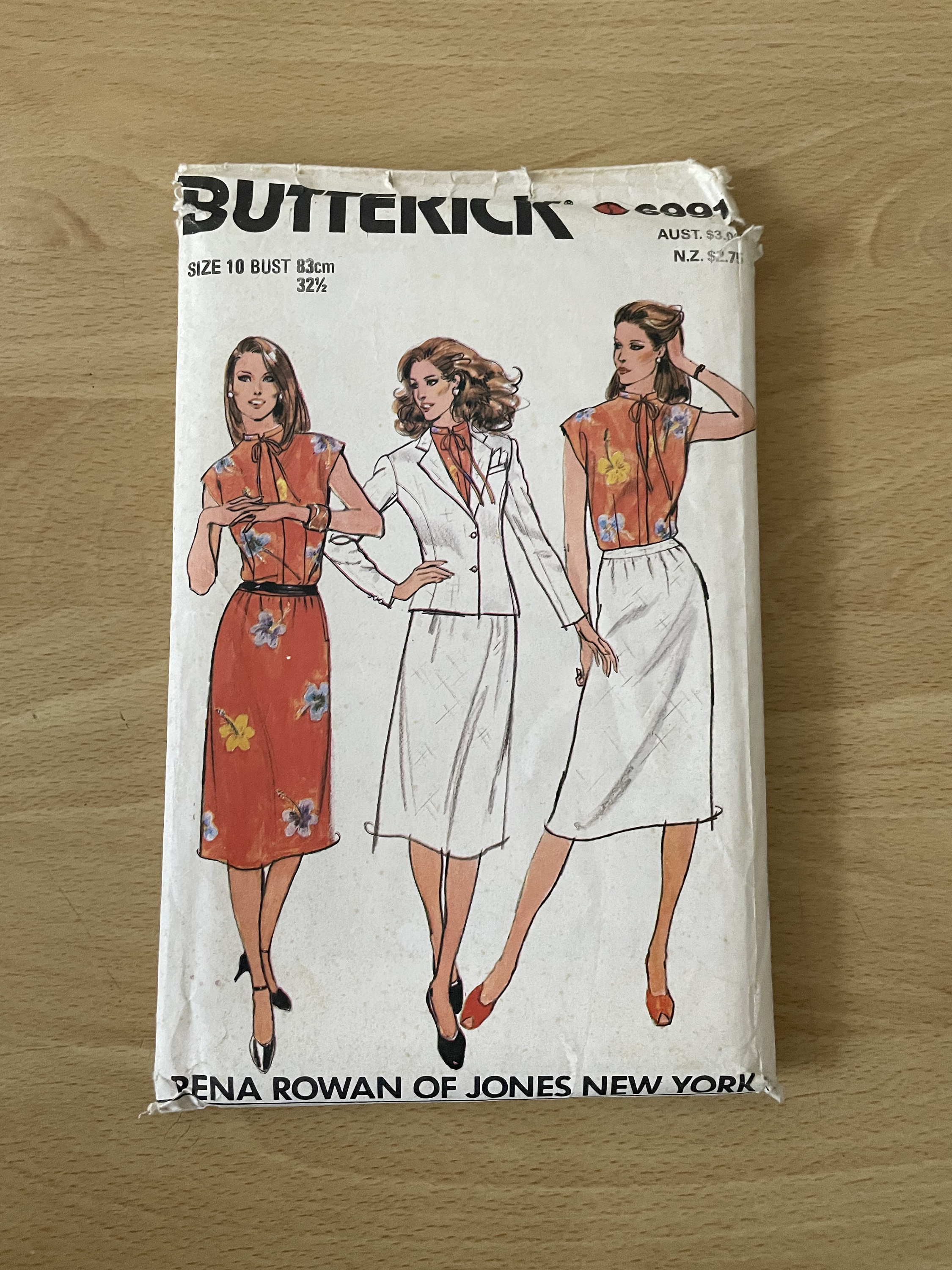 Butterick 6991 Vintage 80s Rena Rowan of Jones New York Jacket, Blouse ...