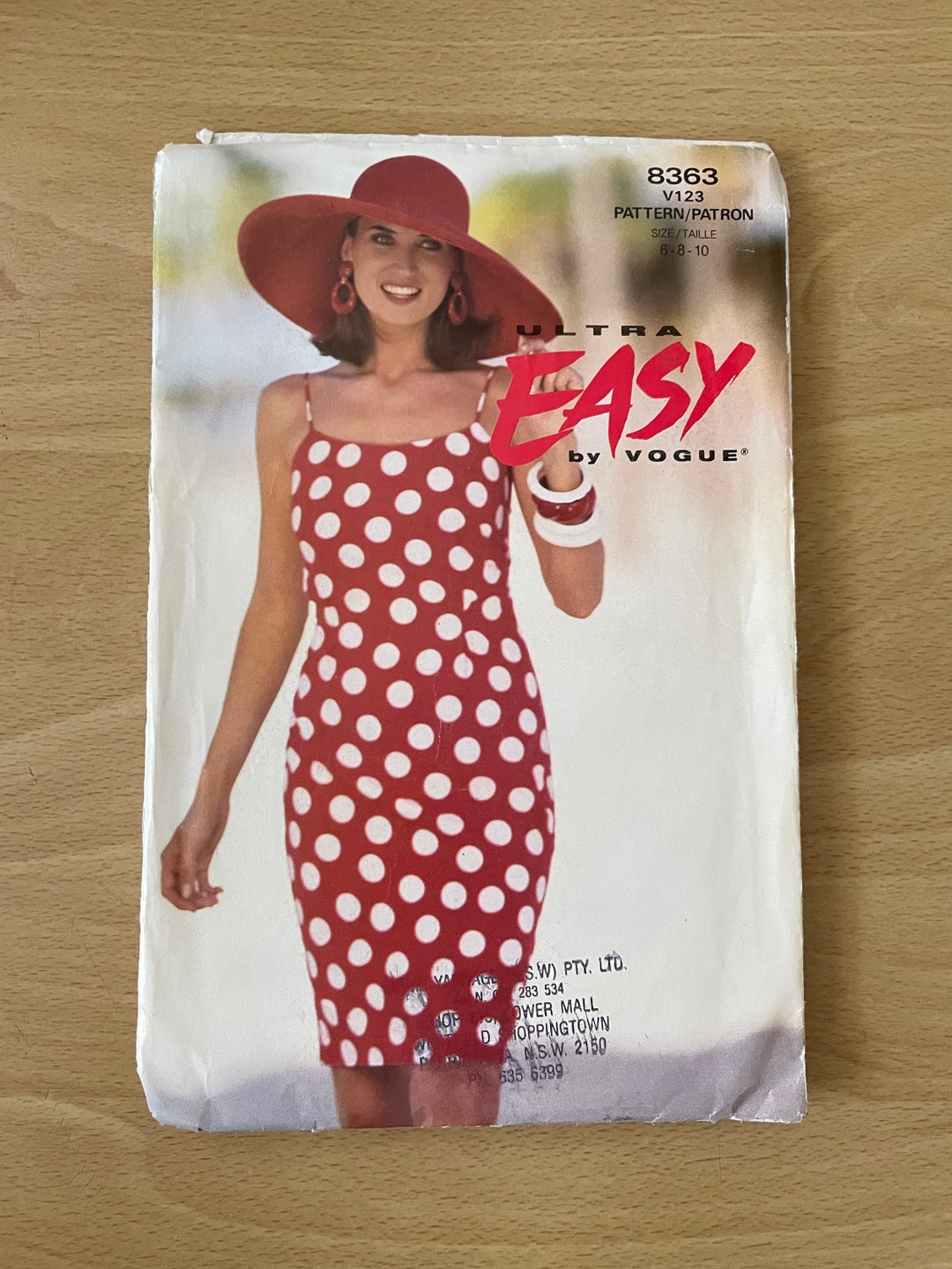 Vogue 8363 Vintage 90s Fitted Tapered Dress With Shoulder Straps and ...