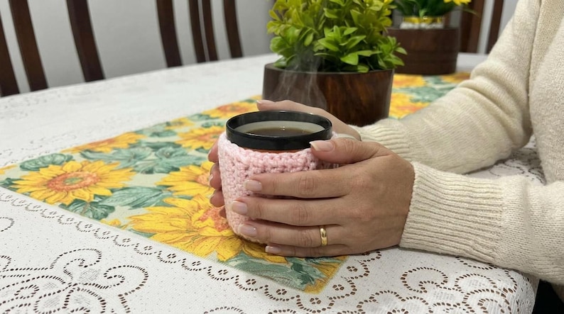Crochet Mug Cozy Pattern | Ribbed Texture, Beginner Friendly (PDF ...